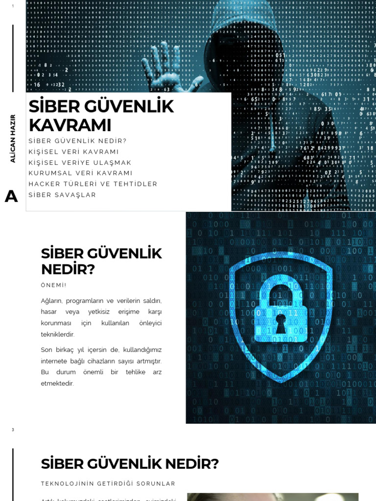 Siber Guvenlik Slayt 1 | PDF