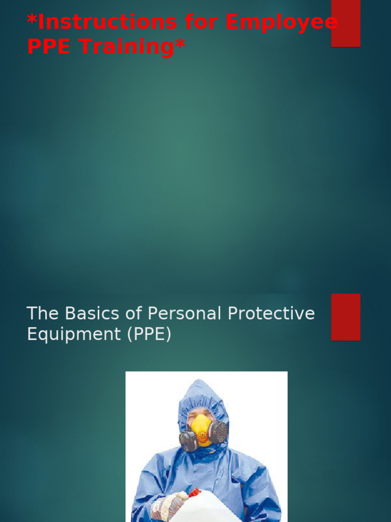Safety Ppes - Training | PDF | Personal Protective Equipment | Equipment