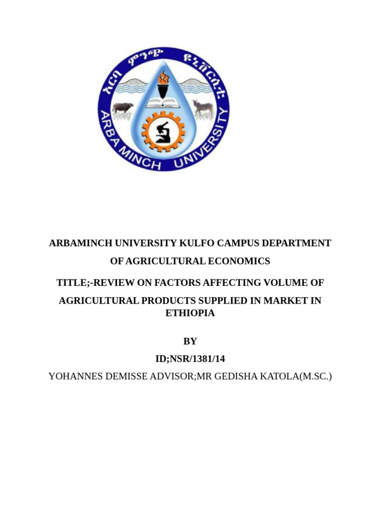 Seminar Yohanis Final | PDF | Agriculture | Climate Resilience