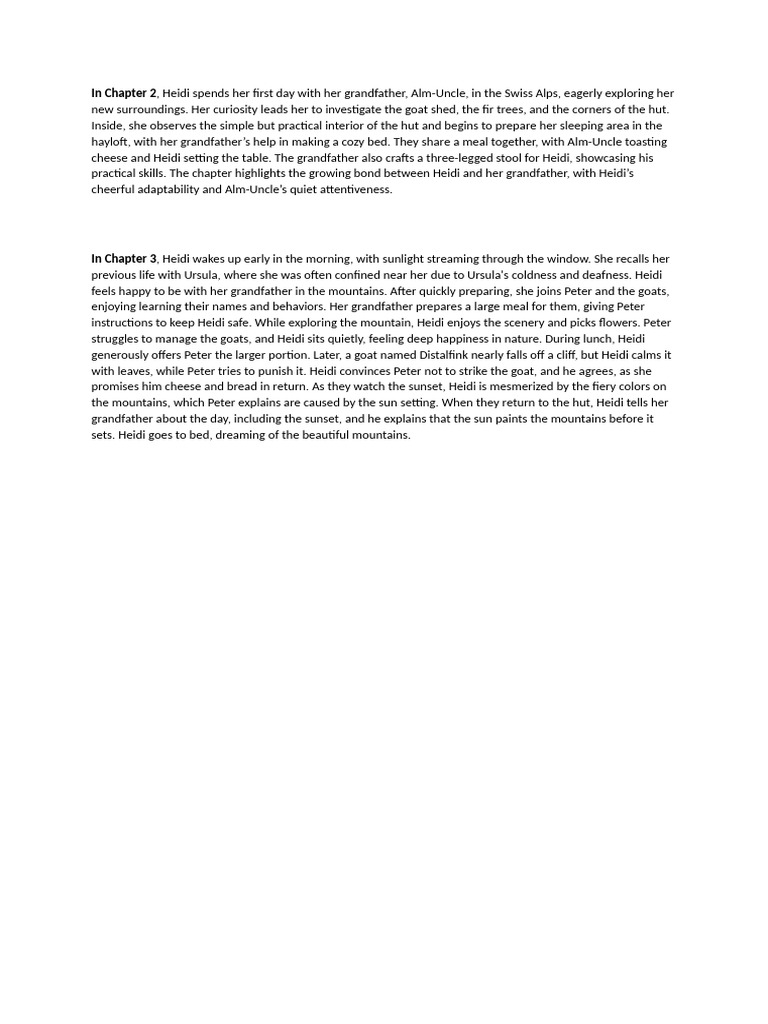 Summary | PDF | Heidi