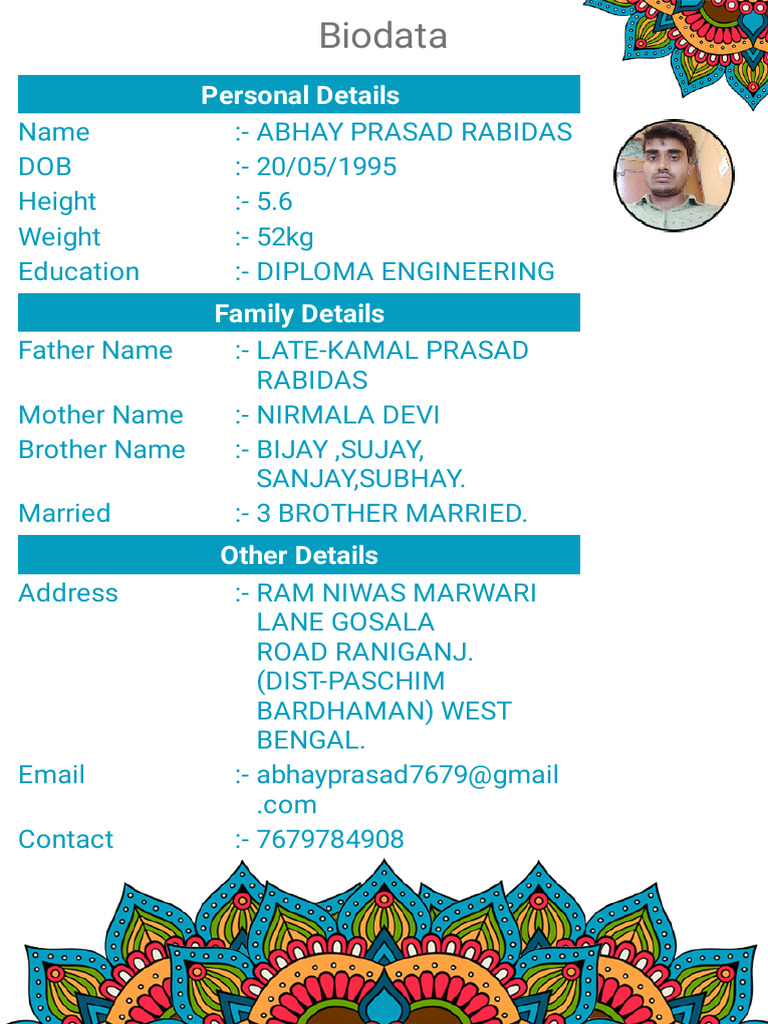 Biodata_6 | PDF