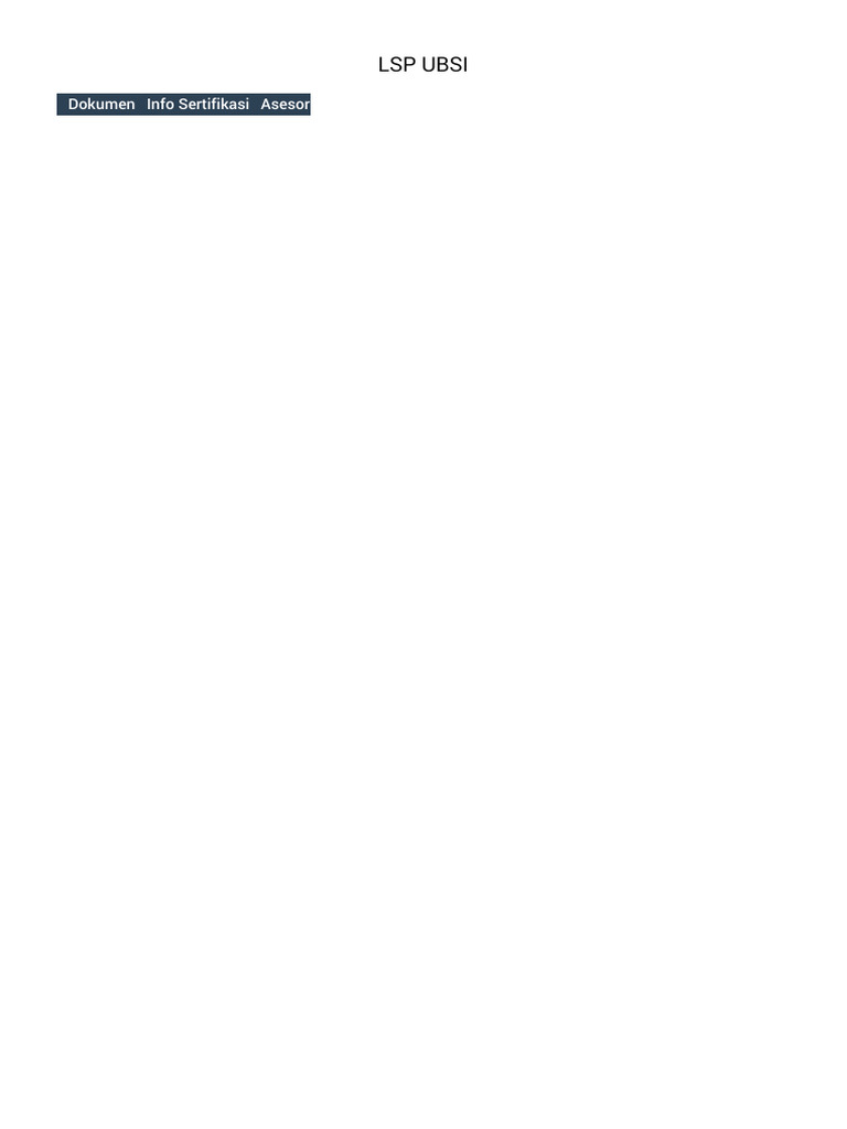 LSP UBSI | PDF