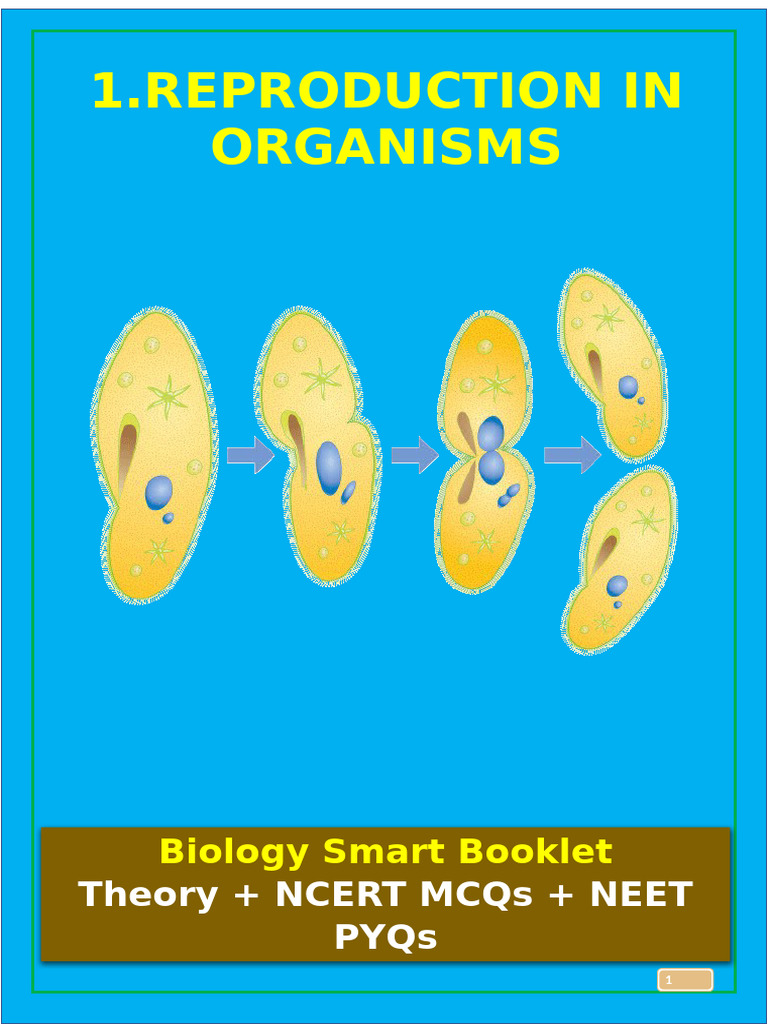 1.Reproduction in Organisms | PDF | Fertilisation | Reproduction