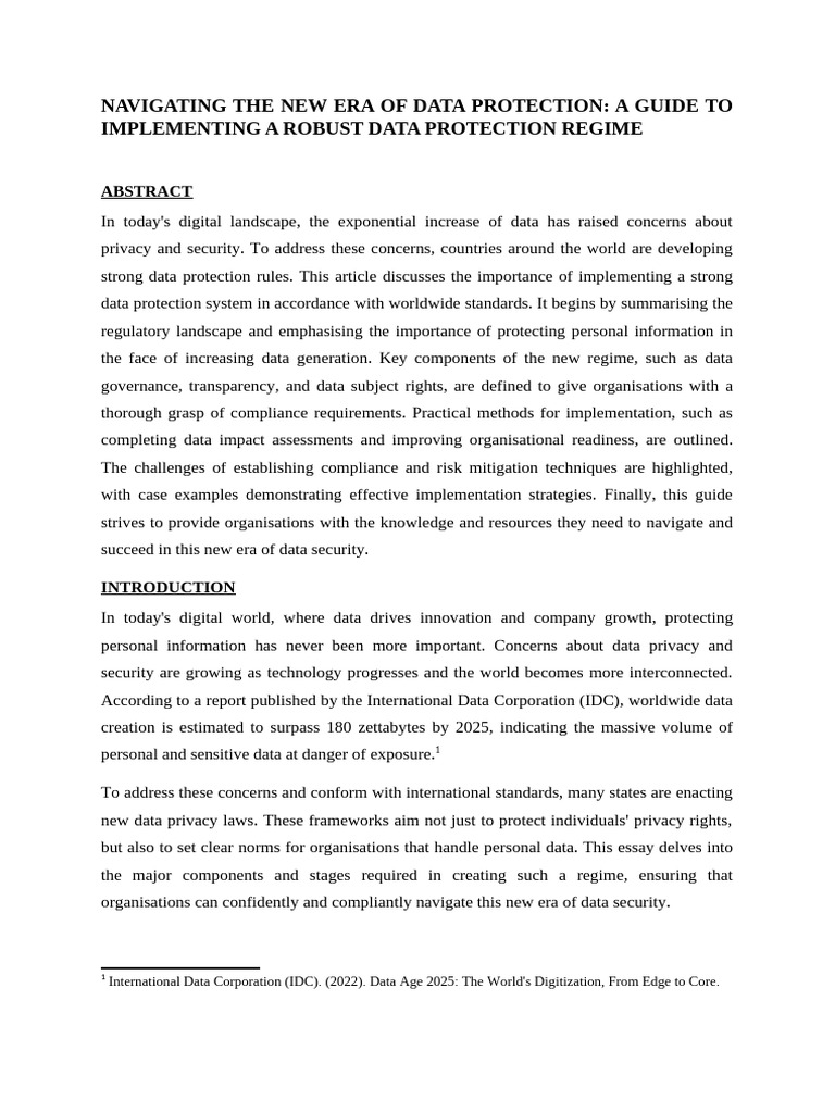 Navigating The New Era of Data Protection | PDF | Regulatory Compliance ...