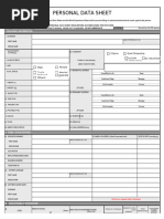 CS Form No. 212 Revised 2017 Personal Data Sheet | PDF | Government