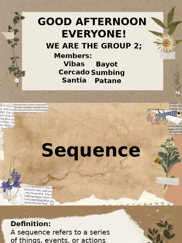 Sequence and Concept Maps in English | PDF | Sequence | Word