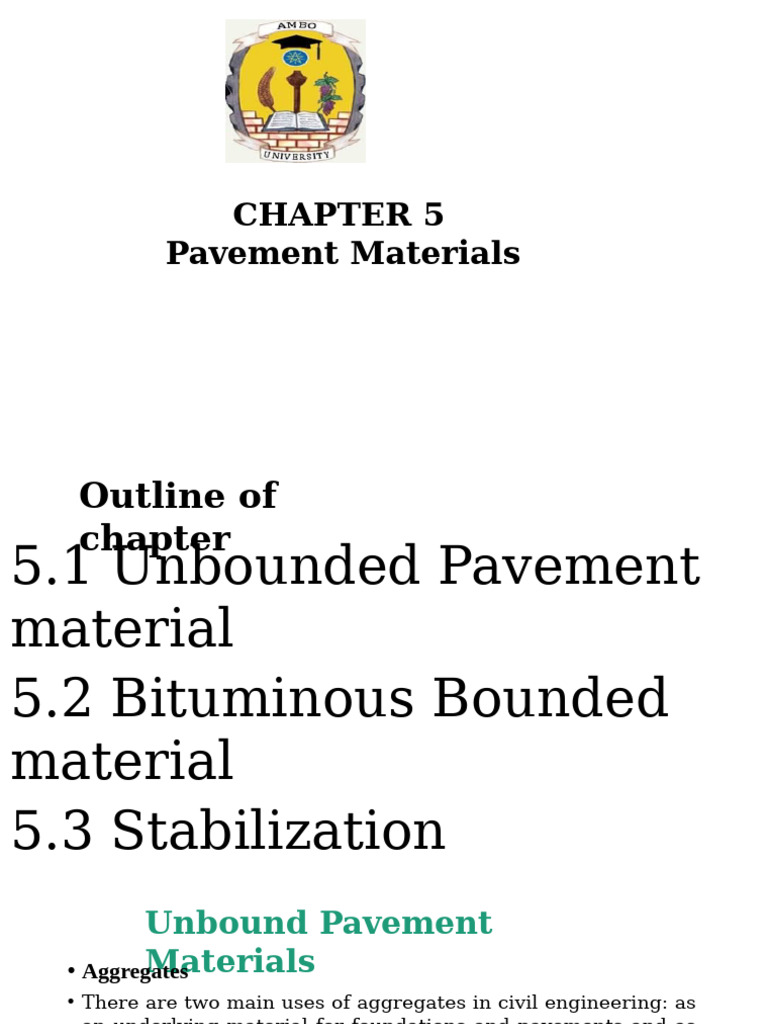 Chapter 5 Pavement Material | PDF | Road Surface | Construction Aggregate