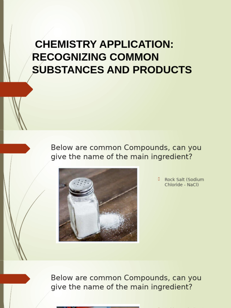 Common Substances | PDF | Surfactant | Hydrochloric Acid