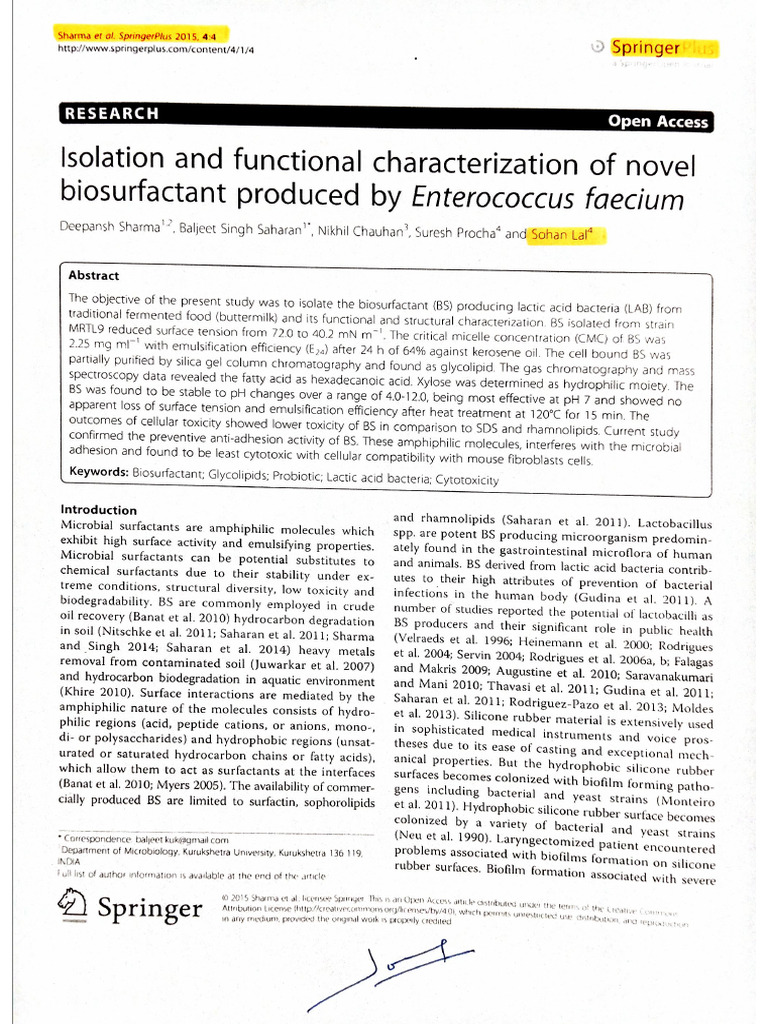 2015 Isolation and Functional Springer Plus | PDF