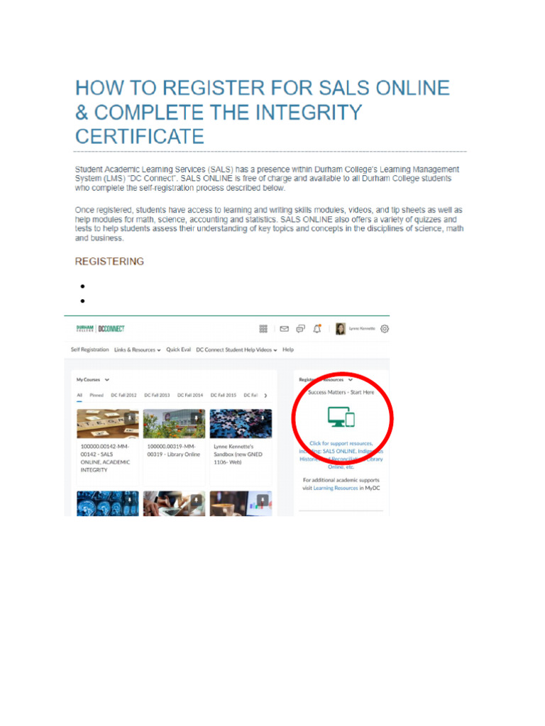 SALS Integrity Certificate Instructions2023 | PDF