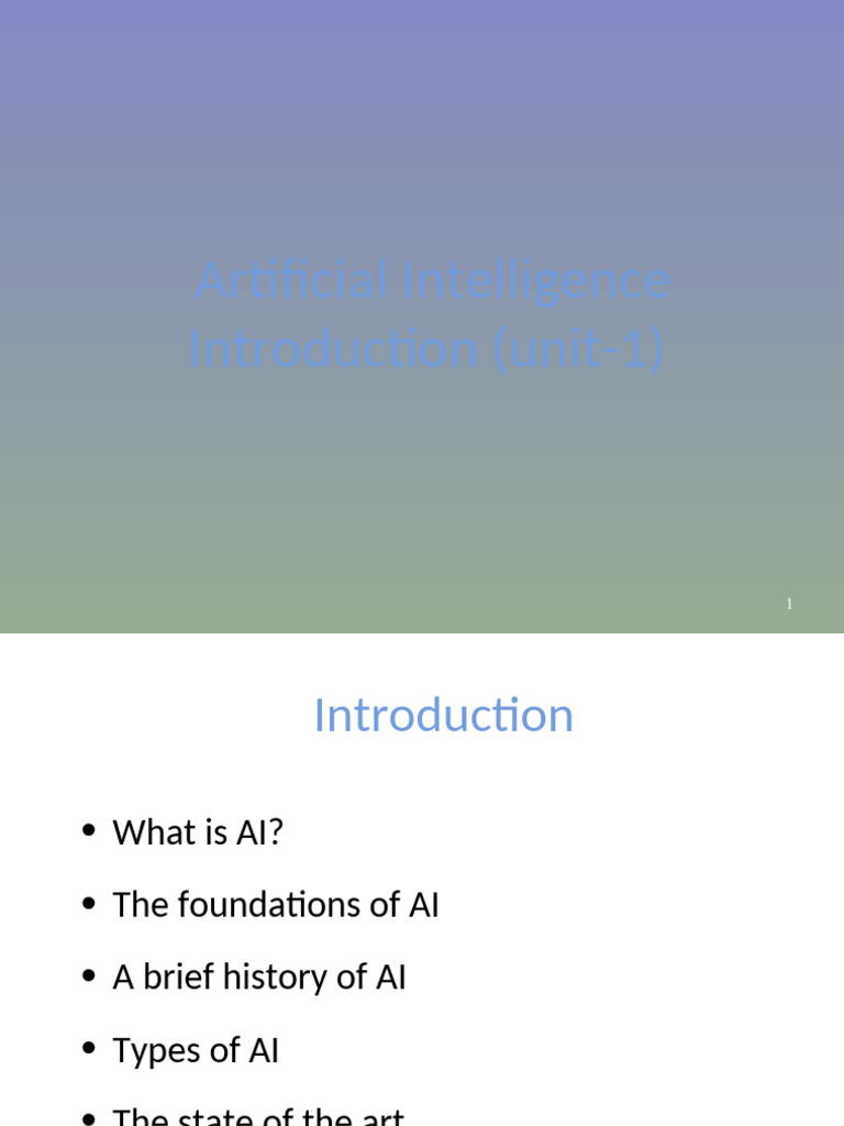 Overview of Artificial Intelligence Concepts | PDF | Artificial ...