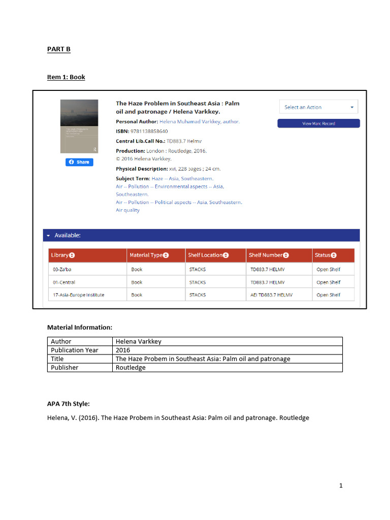 The effects of haze to health (PART B) | PDF