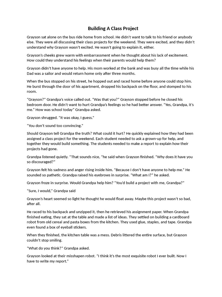 Building A Class Project | PDF