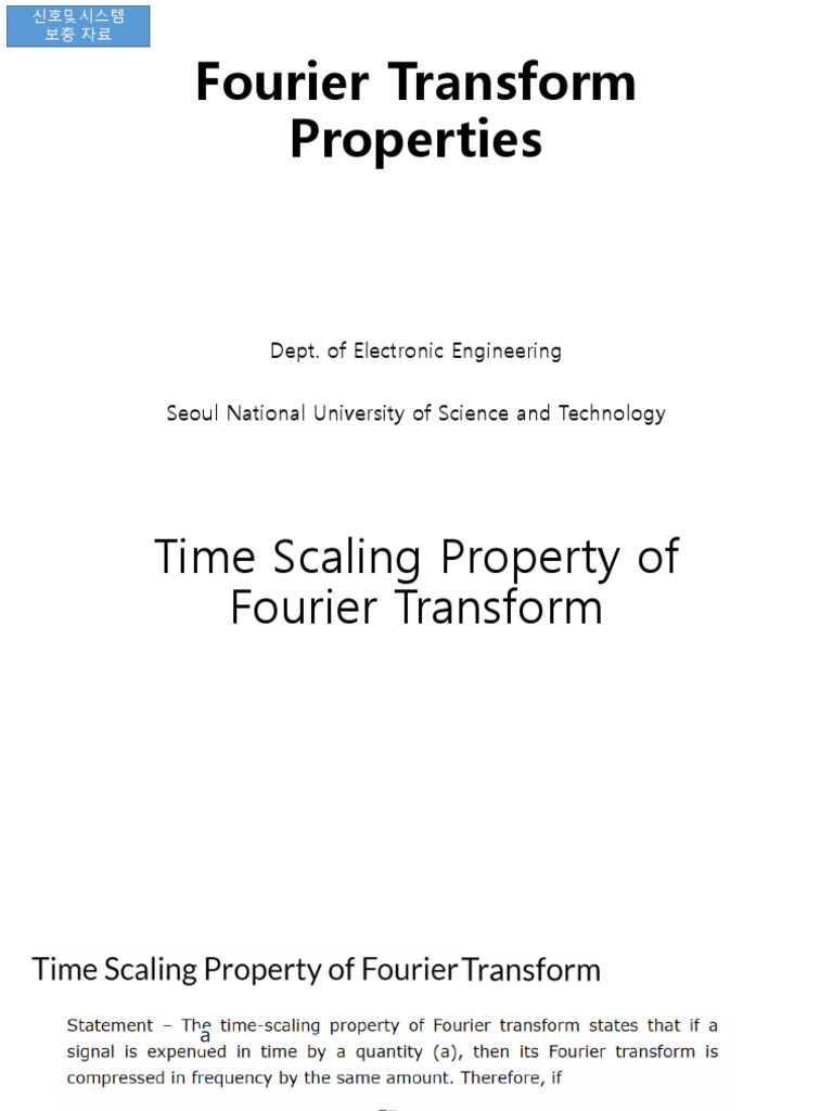 Fourier Transform Properties Overview | PDF