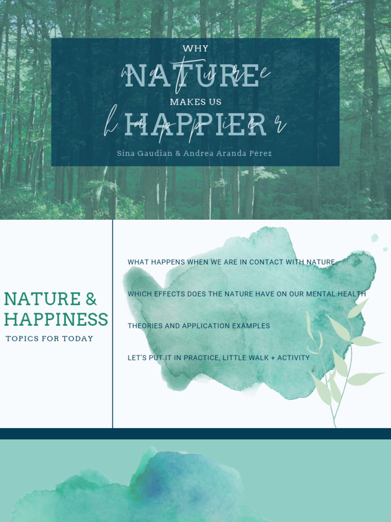 Why Nature Makes Up Happier | PDF | Happiness | Psychology