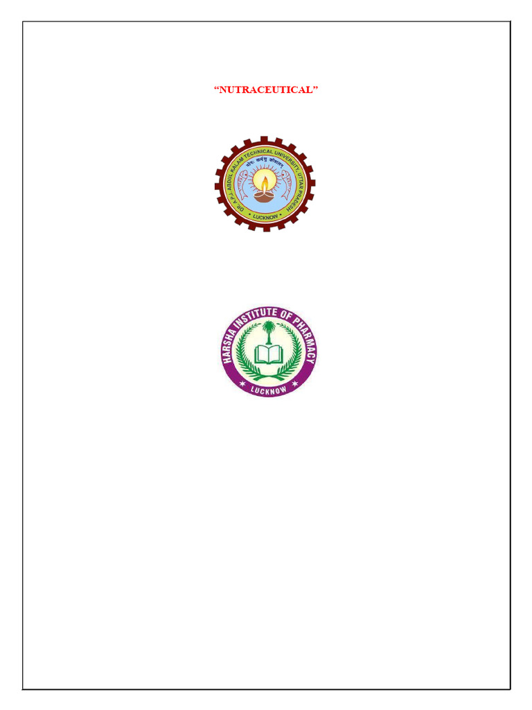 Abdul Faheem Project On Nutraceutical | PDF | Dietary Supplements ...