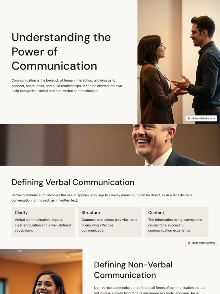 Understanding The Power of Communication | PDF | Nonverbal ...