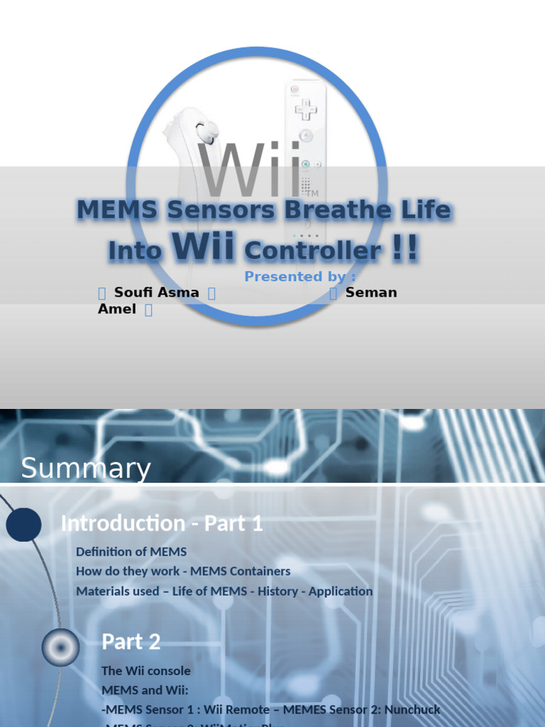 Presentation 1 | PDF | Wii | Gyroscope