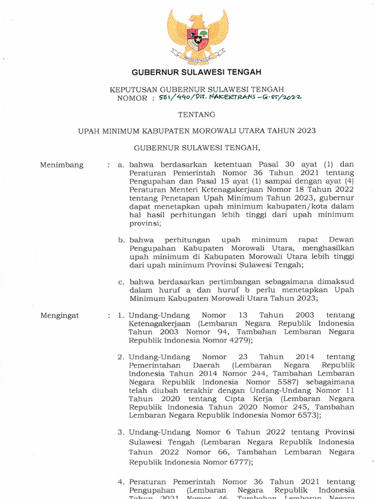 SK Umk Tahun 2023 Morut | PDF