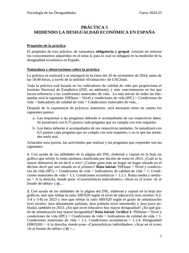 Práctica 5 Enunciado | PDF