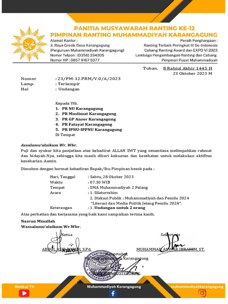 Undangan Diskusi Publik Pemilu 2024 | PDF