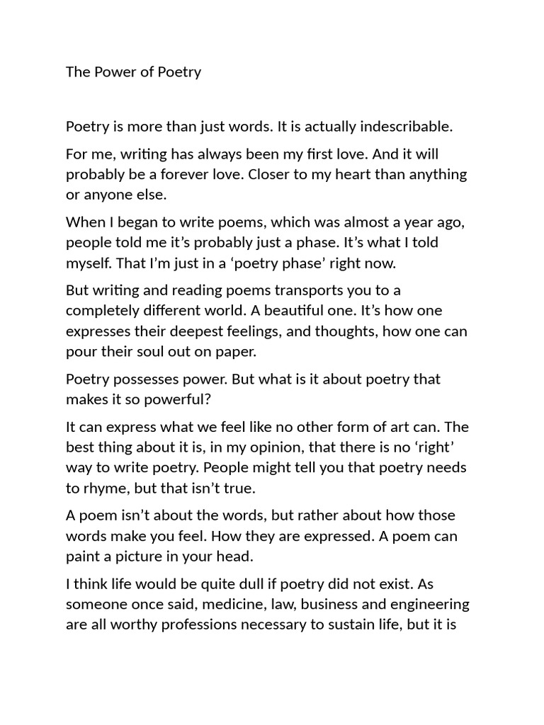 The Power of Poetry | PDF
