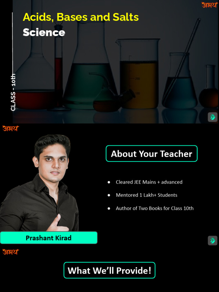 Acids, Bases and Salts (Prashant Kirad) | PDF | Ph | Acid