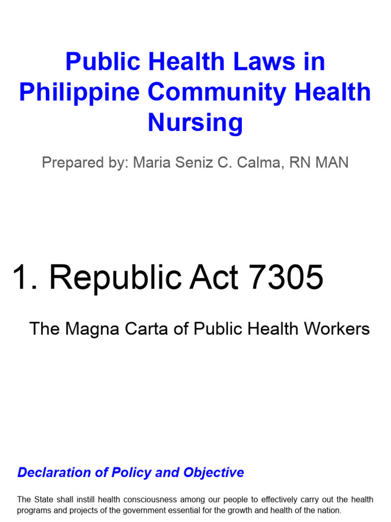 CHN Laws | PDF | Nursing | Empowerment