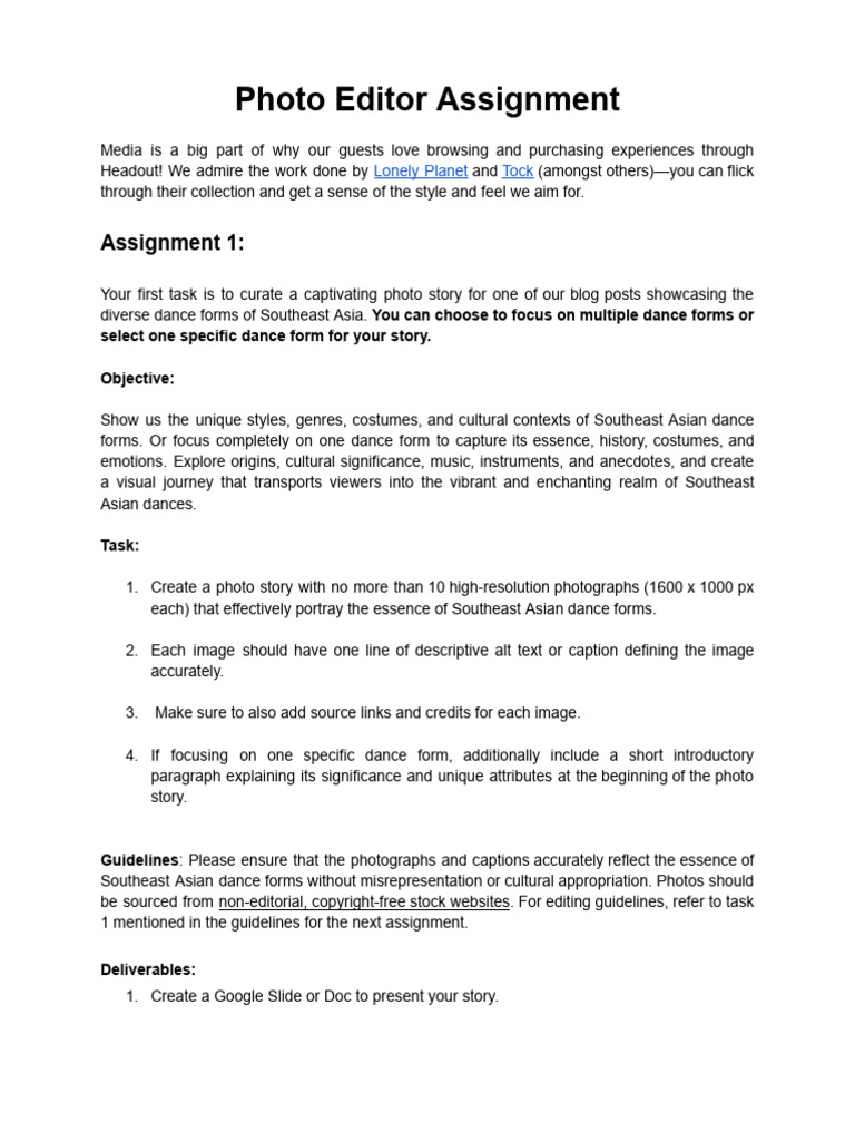 Photo Editor Assignment | PDF