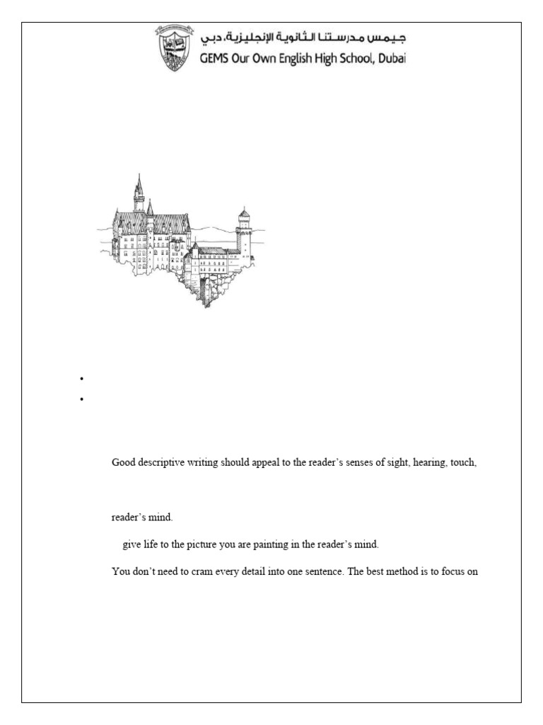 NB - Descriptive Writing Grade 7 | PDF