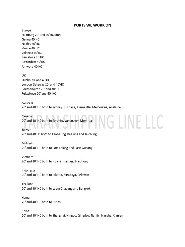 Ports List | PDF
