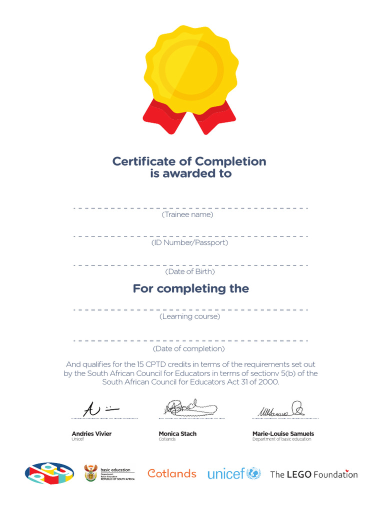 Gomolemo Playsa Certificate | PDF