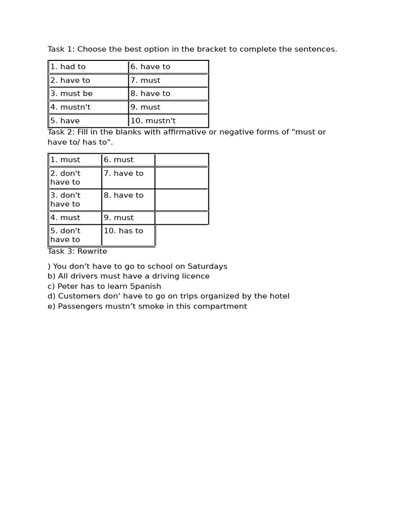 Answer Must Have | PDF