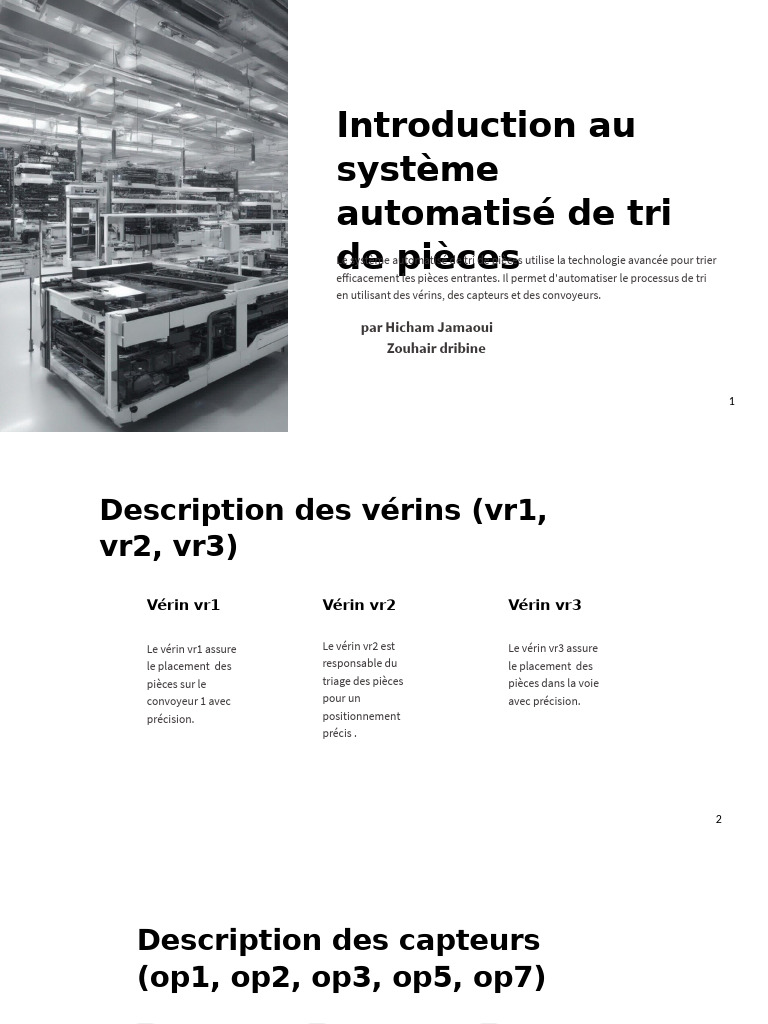 Système Automatisé de Tri de Pièces | PDF