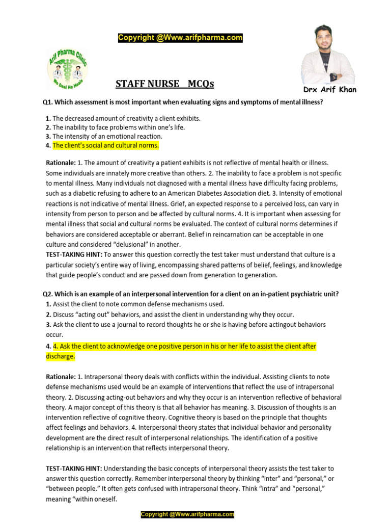 Nursing Full DHA Exam Material 2023 | PDF | Id | Diagnostic And ...