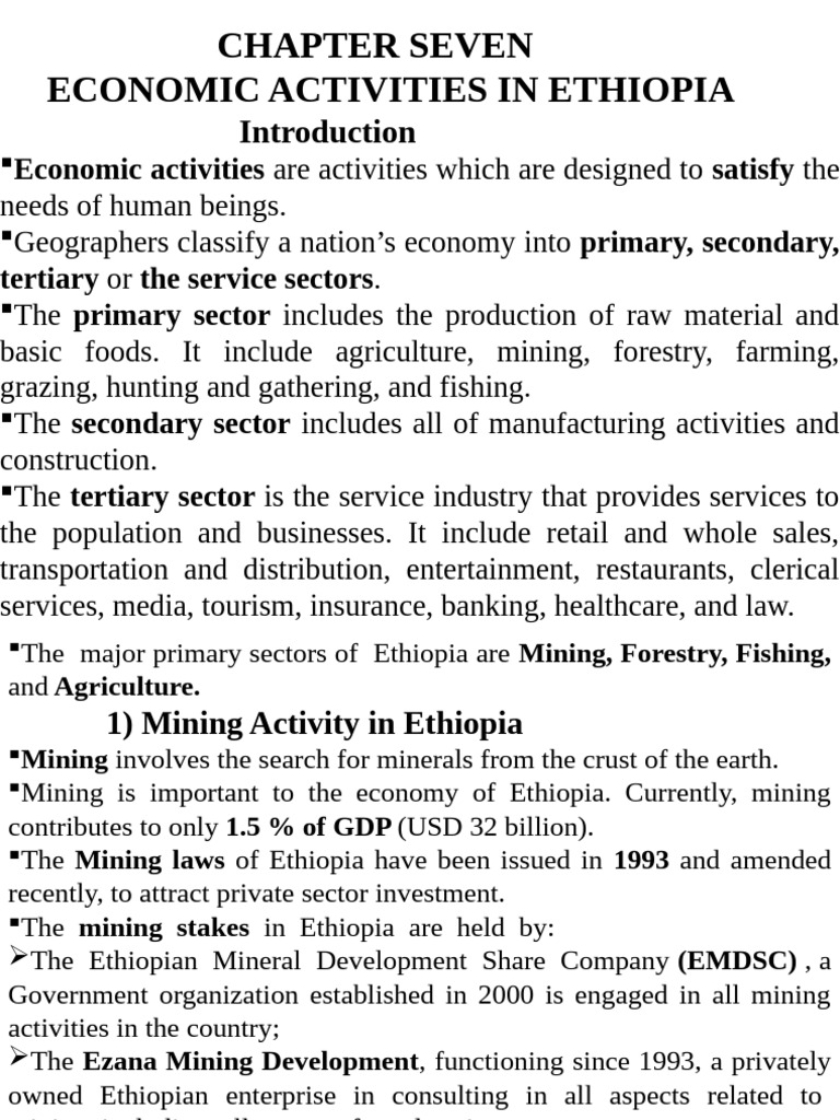 Geo Chapter 7 v | PDF | Agriculture | Ethiopia