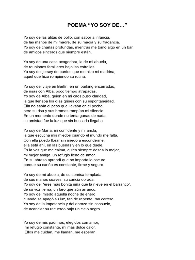 Poema_ _Yo soy de..._ | PDF