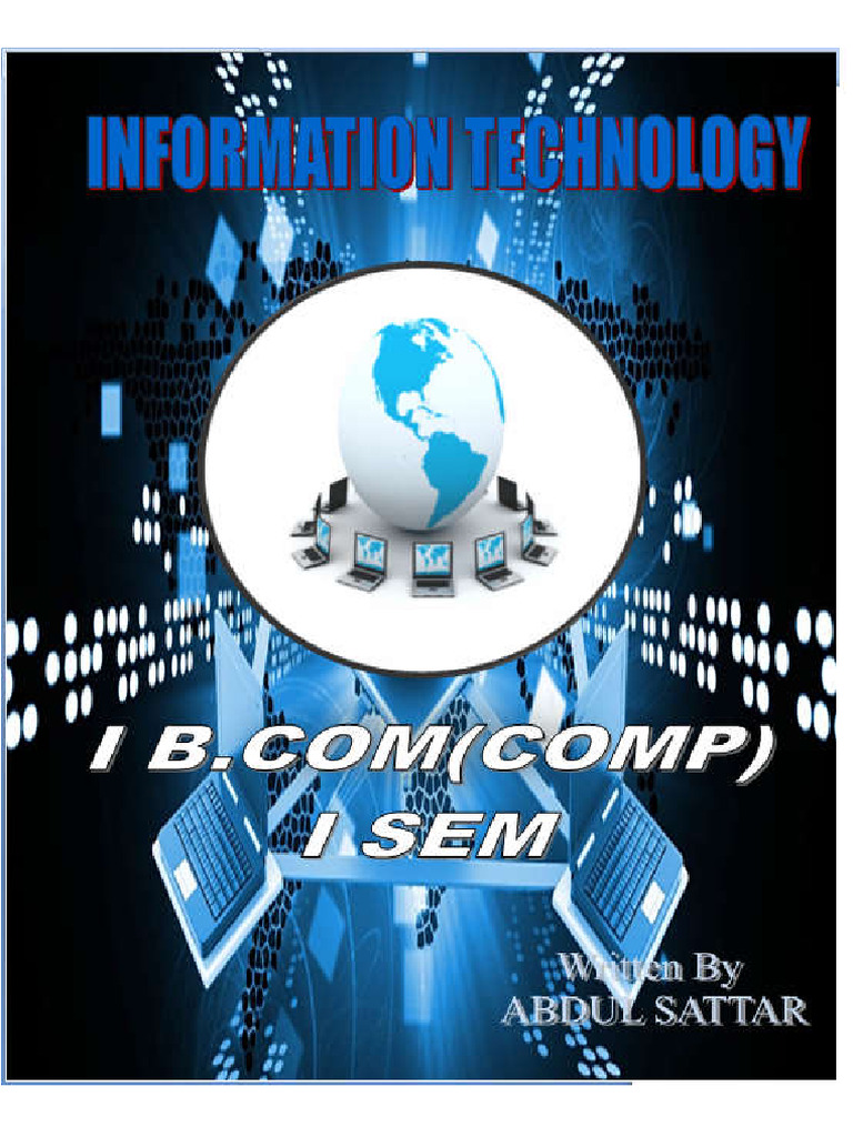i Bcom i Sem Info Tech | PDF | Computer Data Storage | Read Only Memory