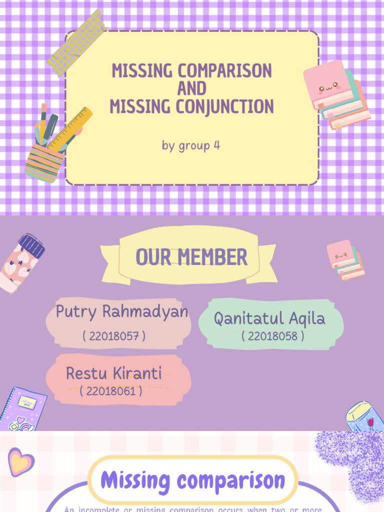 Missing Comparison and Missing Conjunction GROUP 4 | PDF