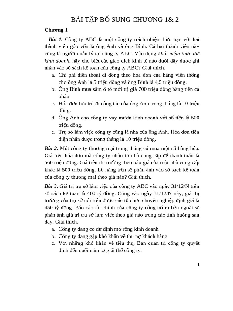 BT B Sung Ch. 1 2 | PDF