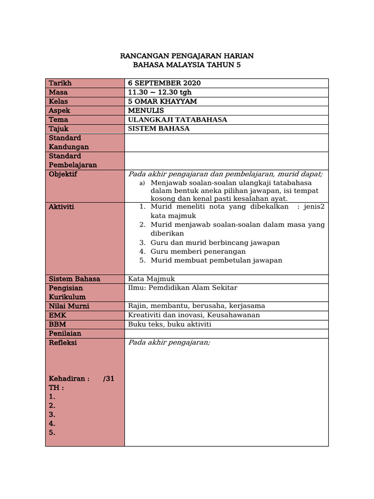 RPH-BM-THN5-2020 | PDF
