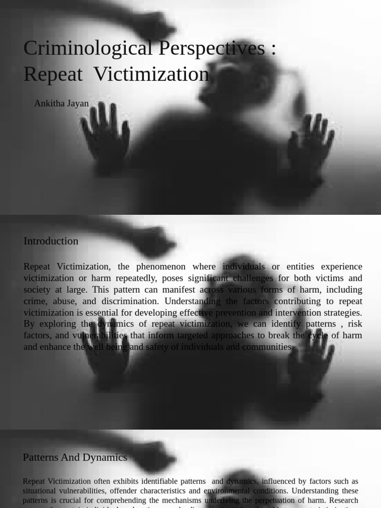 Criminological Perspective Repeat Victimization | PDF | Victimisation ...