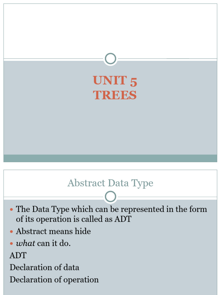 Unit 5 Trees | PDF | Algorithms And Data Structures | Algorithms