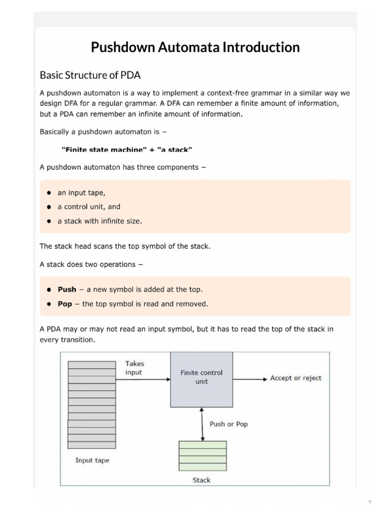 Pushdown Automata | PDF