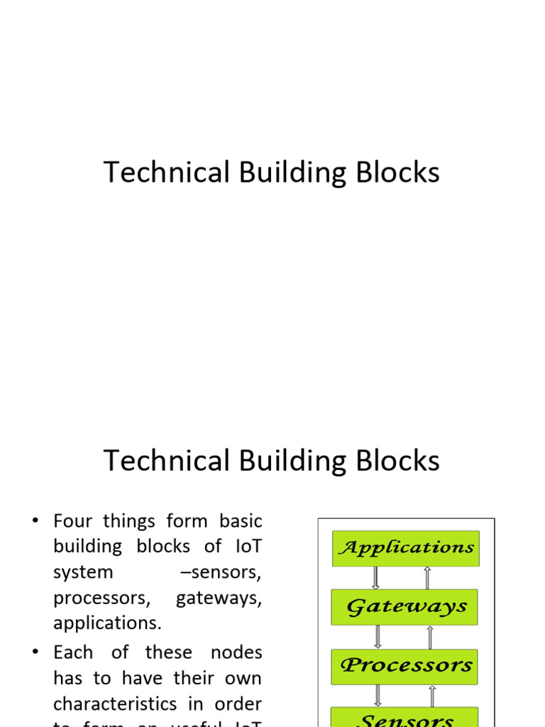 Technical Building Blocks | PDF | Wireless Sensor Network | Internet Of Things