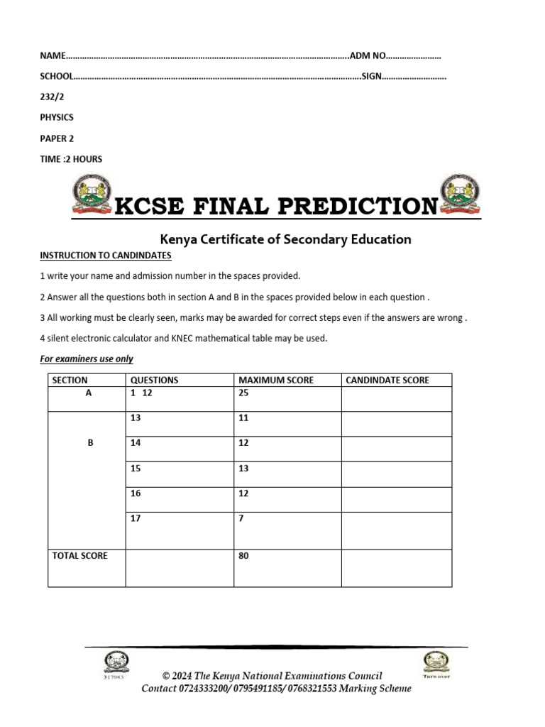 Physics Pp2 Pdf Capacitor Waves