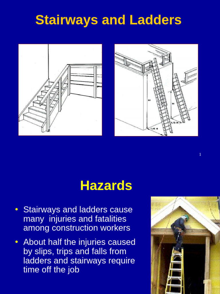 Stairways&ladders Safety training-OSHA | PDF | Stairs | Ladder