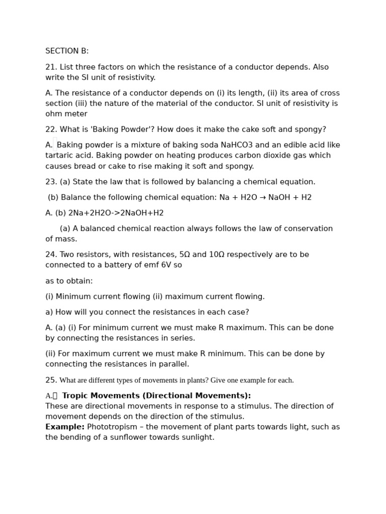 Gt 2 Answer Sheet Science | PDF | Acid | Electrical Resistance And ...