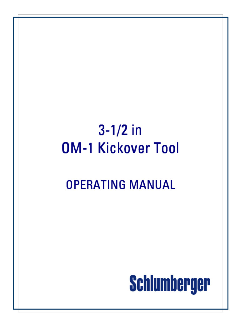3 1-2in OM-1 Kickover Tool 15296-000-01000 | PDF | Screw