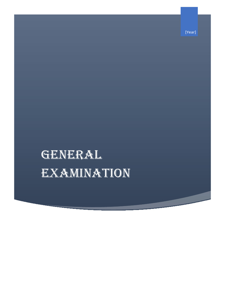 Final Practical - General Examination | PDF | Pulse | Atrium (Heart)
